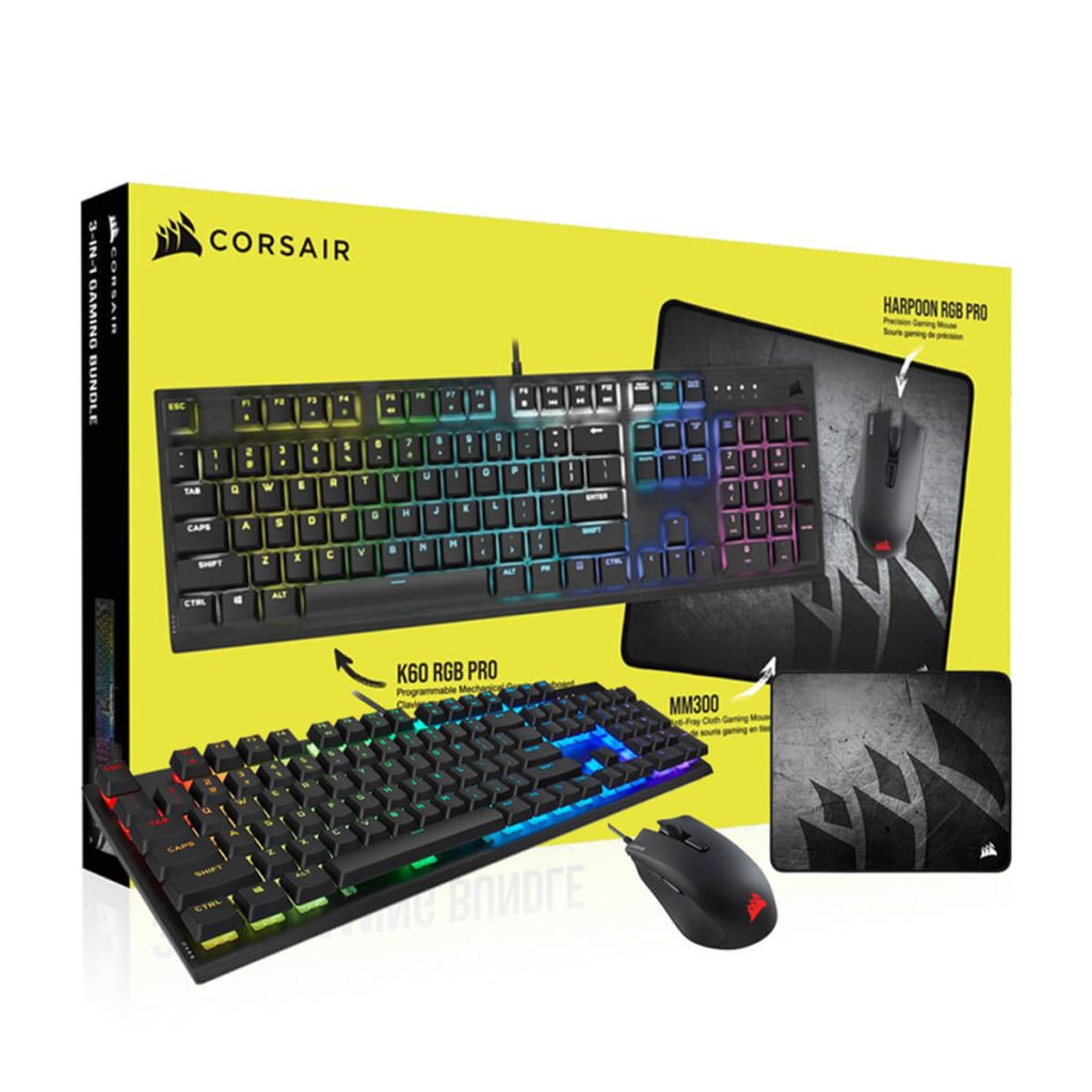 CORSAIR K70 RGB Pro Mechanical Gaming Keyboard with PBT Double Shot Pro ...