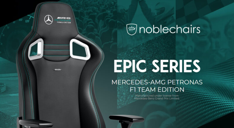 NOBLECHAIRS Epic - Mercedes Amg Petronas F1 Team Premium Gaming Chairs ...